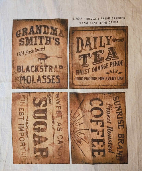 Fabric Labels Beeswax Candles - Karnik's Antiques & Primitives