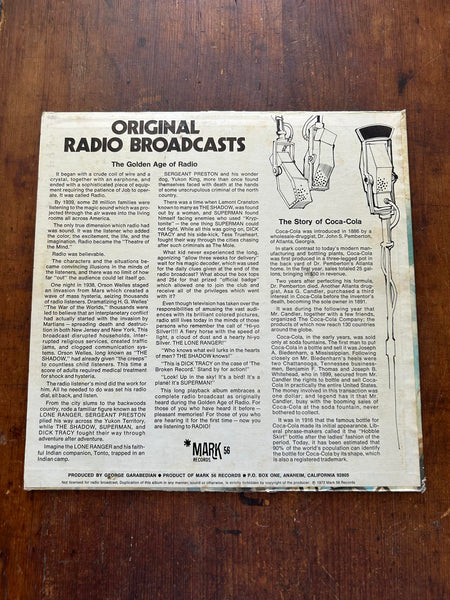 The Lone Ranger Radio Original Broadcast Vinyl - Karnik's Antiques ...